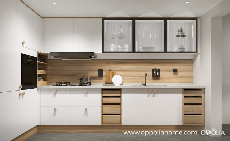 Two Tone Kitchen Cabinets | Unique Designs by OPPOLIA
